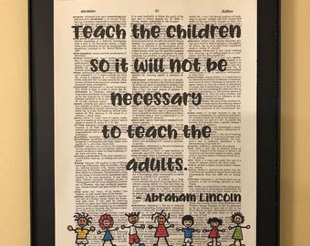 Let us remember: One book one pen one child and one teach