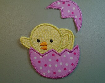 HATCHING EASTER CHICK on a black board for Easter wall and