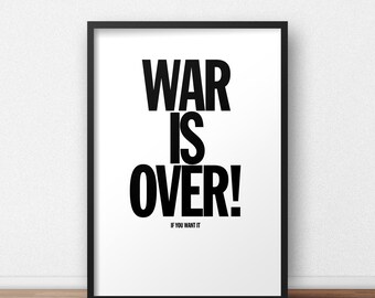 War is over poster | Etsy