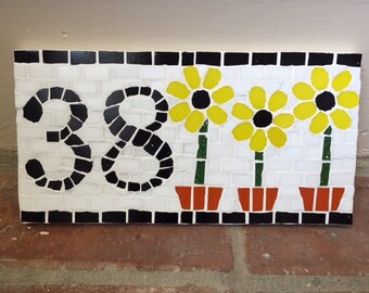 Mosaic house numbers | Etsy