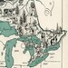 Ontario Canada Map Art High Res DIGITAL IMAGE of a 1940s