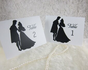 Cinderella Table Numbers Disney theme weddings Fairy tale