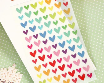 sweet heart Sticker lovely heart colorful heart Epoxy sticker