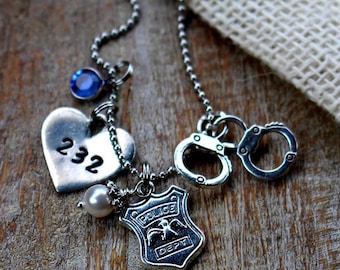 Police jewelry | Etsy
