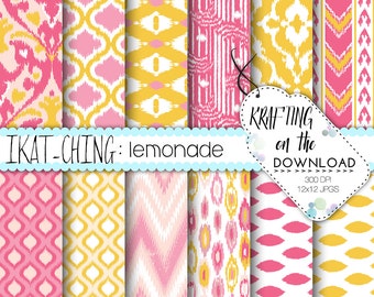 Pink Lemonade Digital Paper Pink Lemonade Party