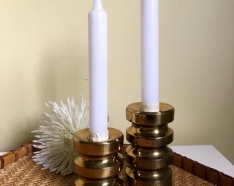 Brass candle holder | Etsy