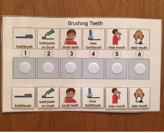 Brush Teeth routine schedule sequence activity autism special