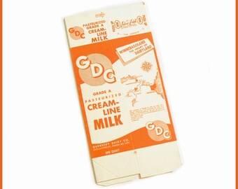 Vintage milk carton | Etsy