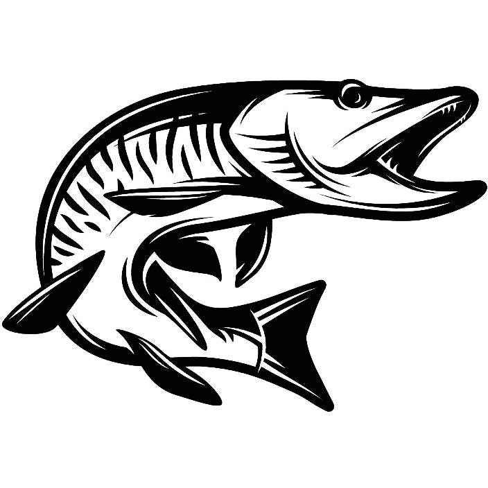 Musky Silhouette Clip Art