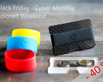 Slim wallet modern wallet carbon fiber wallet women's