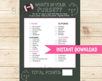 What's In Your Purse Baby Shower Game Easy Baby Shower