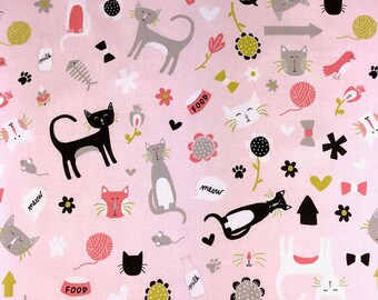 Cat fabric | Etsy