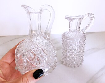 Small glass pitcher | Etsy