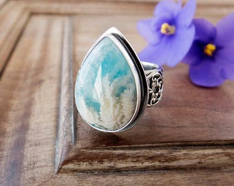 Blue stone ring | Etsy