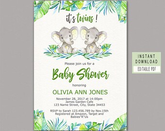 Twin baby shower | Etsy
