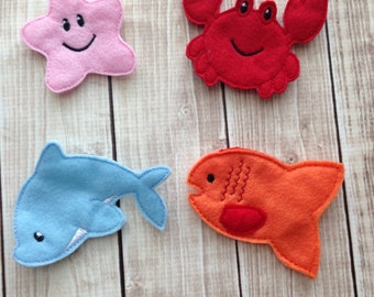 26 zoo-phonics animals Felt finger puppets Wool Felt Finger