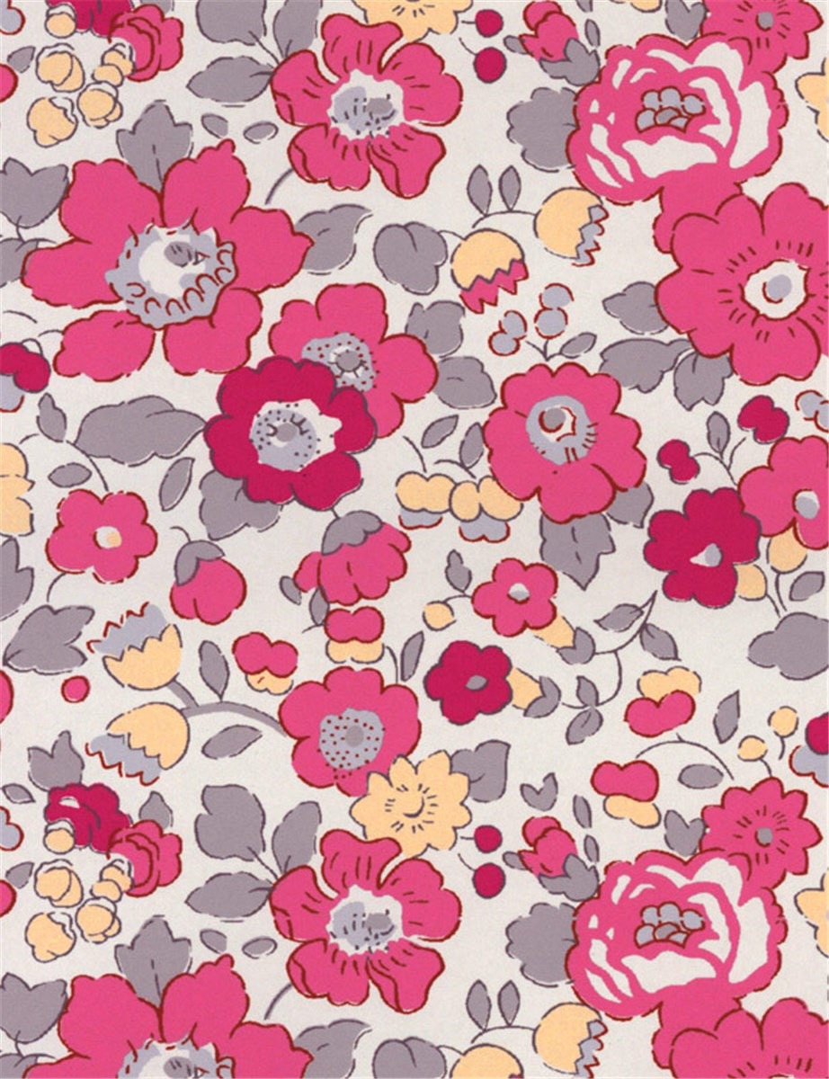 Tissu imprimé Liberty motif Liberty Betsy couleur rose