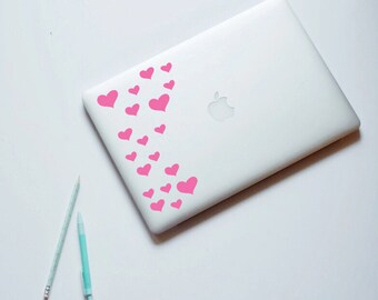 Hand Heart Macbook Decal Heart Laptop Decal I heart apple