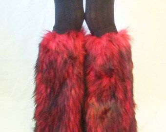 Fur leg warmers | Etsy