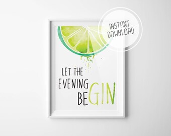 Gin poster | Etsy