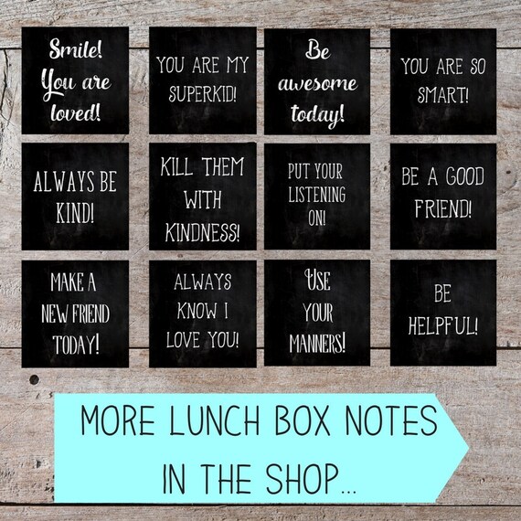 Printable Lunch Box Notes Inspirational Lunch Box Notes