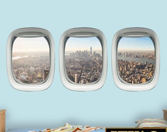 Aircraft Windows Aviation Wall Decor Plane Window Clings