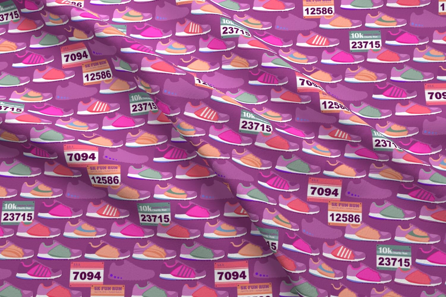 Purple Running Shoes Fabric Running Shoes Race Bibs By Run