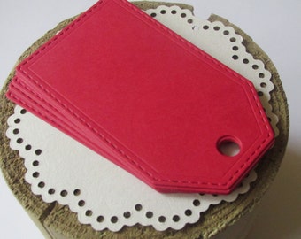 Red gift tags | Etsy