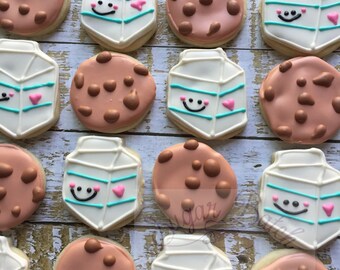 Milk and cookies | Etsy