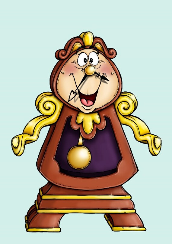 Beauty And The Beast Cogsworth Drawing