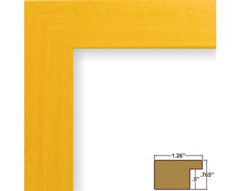 Yellow Picture Frame Rustic Reclaimed Distressed Barn Wood