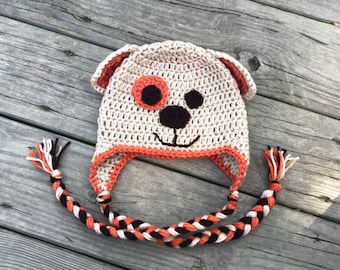 Crochet Pattern 076 Long Ear Puppy Dog Beanie Hat All