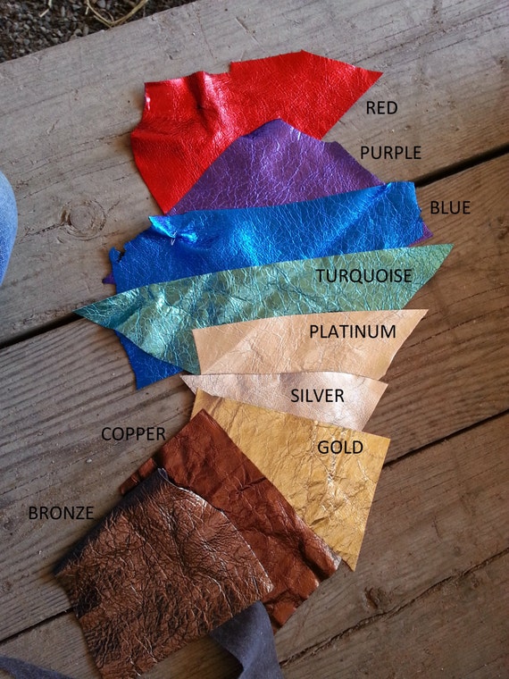 Metallic Pigskin Leather Your Choice of Color Ultra Soft