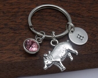 Beaded Pig Pig Keychain Beaded Pig Keychain Pink Pig Cute