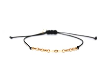 LOVE // Morse Code Bracelet 14K Gold Filled Rose