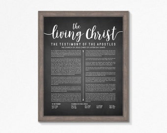 LDS The Living Christ and Family Proclamation Printable-Black