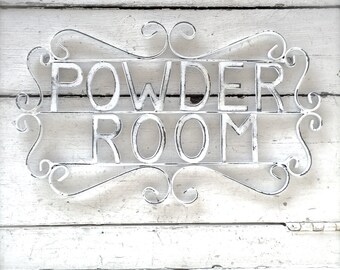 Metal bathroom sign | Etsy