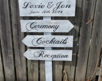 6 Hand painted Wood Directional Signs Destination Sign Arrow
