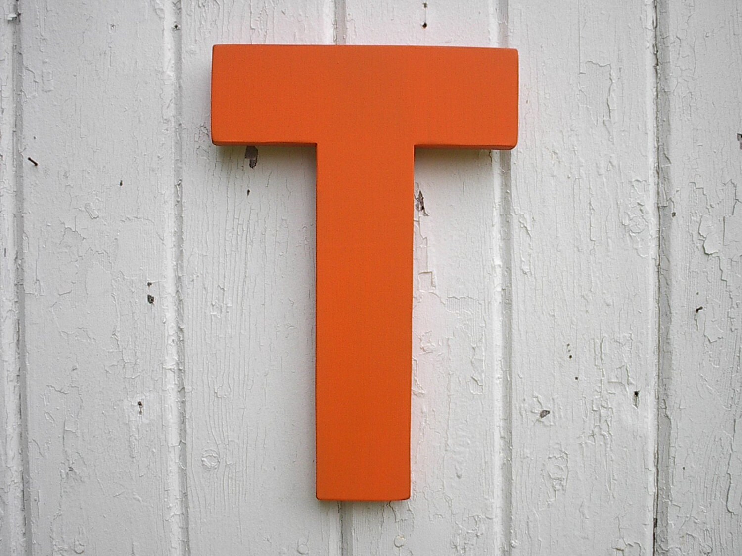 12 inch Big Block Wood Letter T Capital Letters Nursery Kids