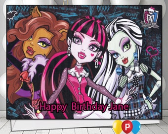 Monster high card | Etsy