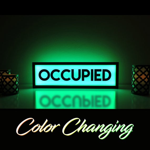 Occupied Sign Occupied Bathroom Sign Vacant Sign Light Up