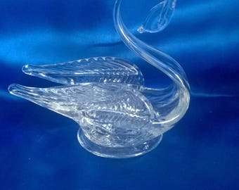 Glass swan | Etsy