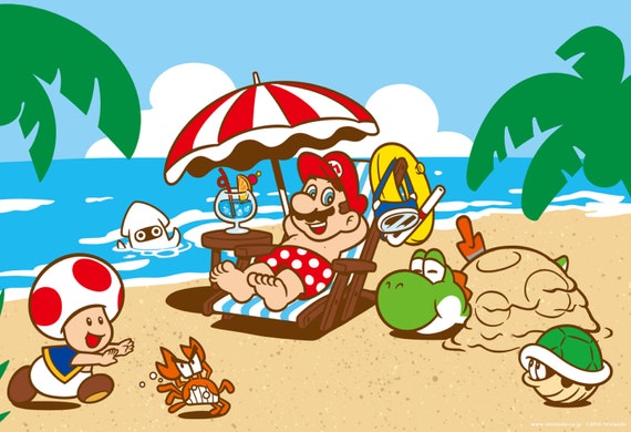 Super Mario Summer Poster 13x19