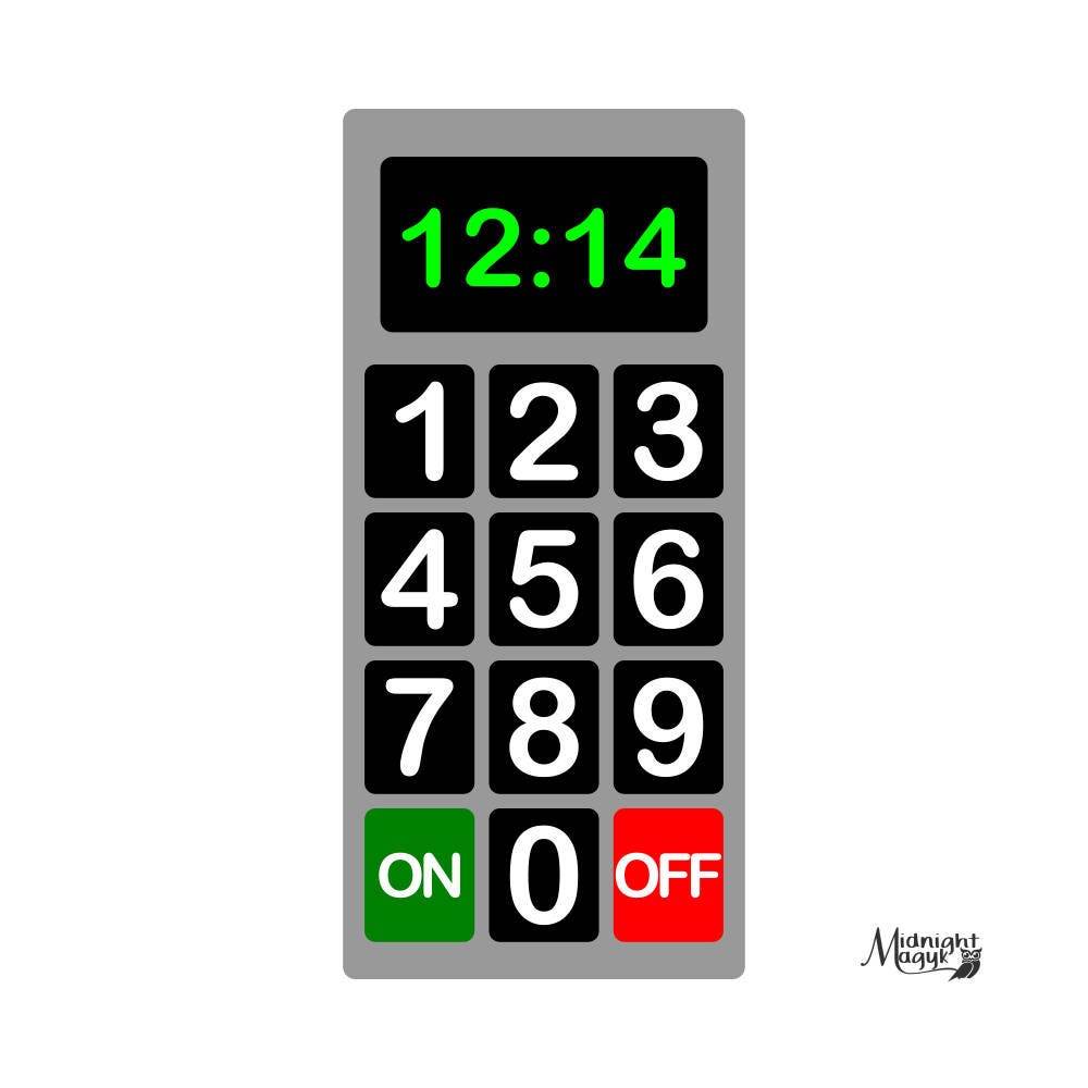 Play Kitchen Simple Microwave Control Panel SVG