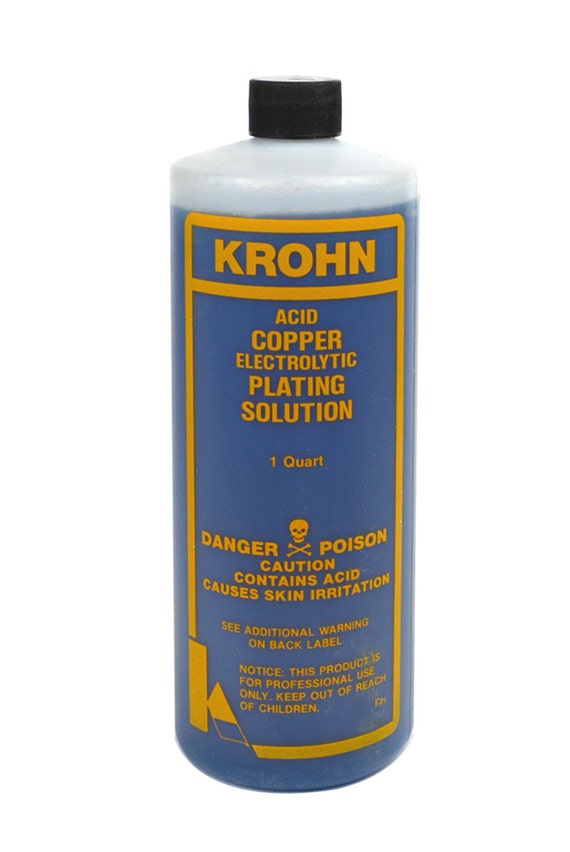 Copper Plating Solution 1 Quart for Electroplating Metals