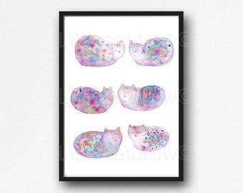 Cat wall art | Etsy