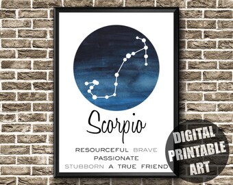 Scorpio print | Etsy
