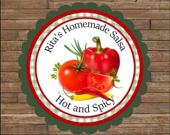 Salsa label | Etsy