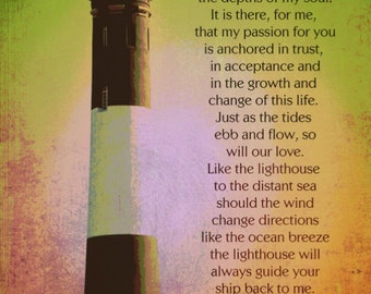 Lighthouse poem | Etsy