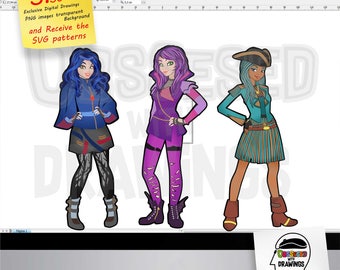 Descendants svg | Etsy